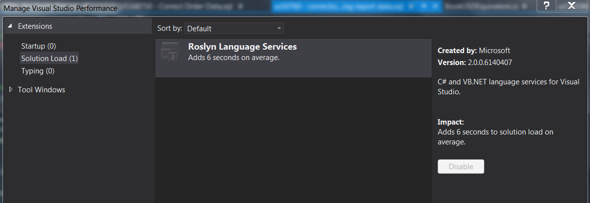 Automatic Performance monitoring of Extensions in Visual Studio 2017 – samirbehara