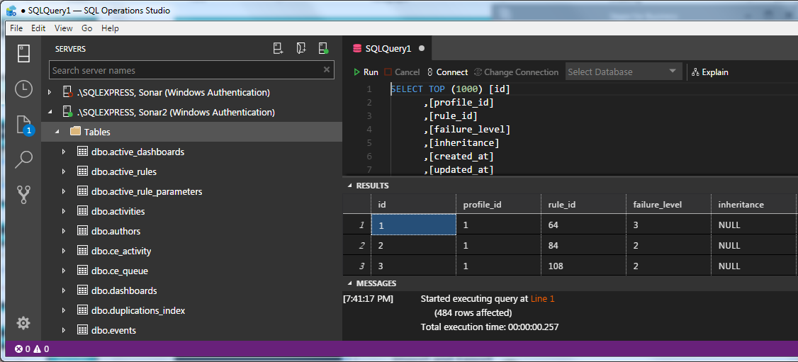 Microsoft SQL Operations Studio – Color Themes and Customization ...